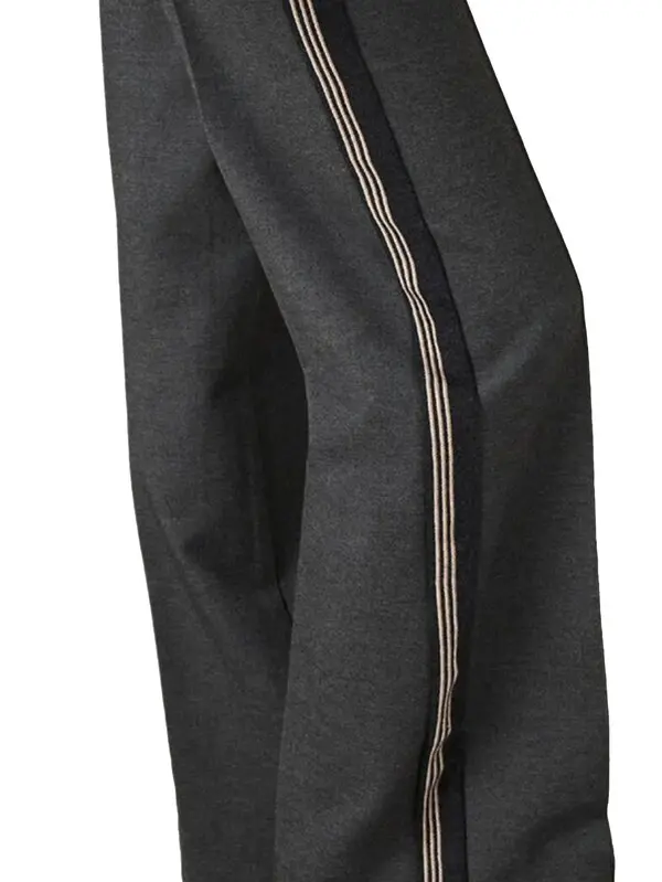 Miu Miu Straight Leg Knit Pants With Embroidered Logo