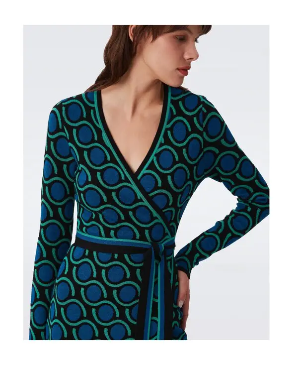 Diane Von Furstenberg Polka Dot Wrap Dress