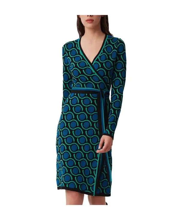 Diane Von Furstenberg Polka Dot Wrap Dress - No