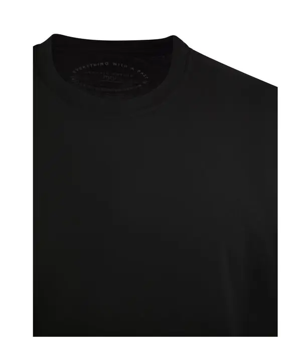 Fedeli Long-sleeved Crew Neck T-shirt - Black