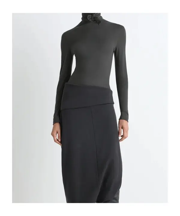 LEMAIRE Long Sleeve Top With Integrated Scarf