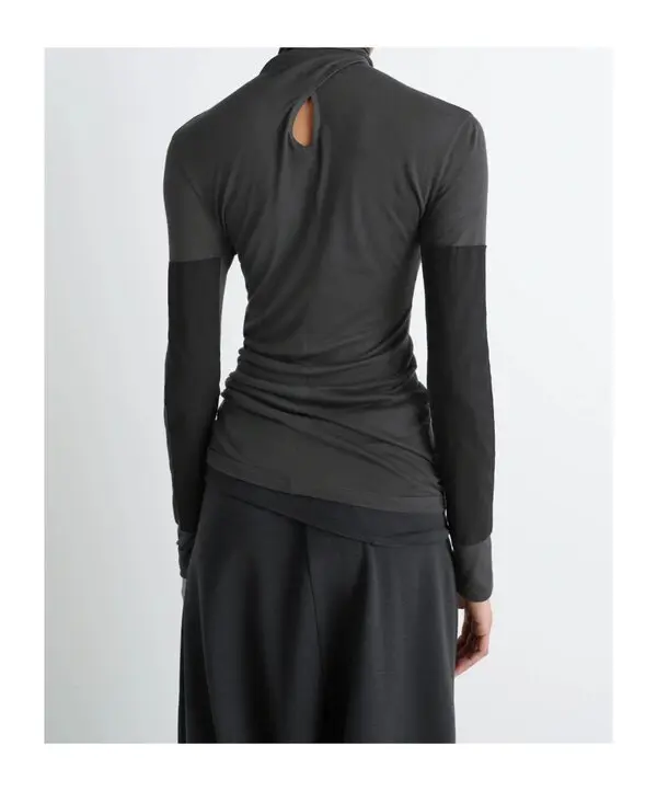 LEMAIRE Long Sleeve Top With Integrated Scarf