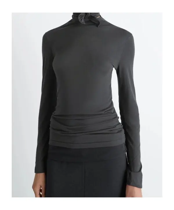 LEMAIRE Long Sleeve Top With Integrated Scarf