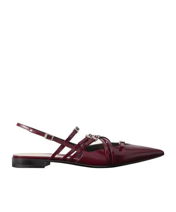 Gucci Strappy Pointed-toe Slingback Flats