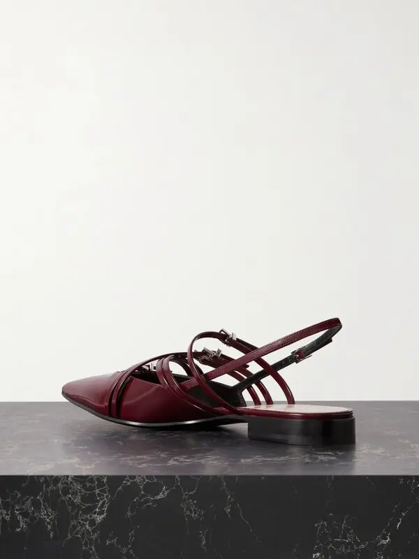 Gucci Strappy Pointed-toe Slingback Flats