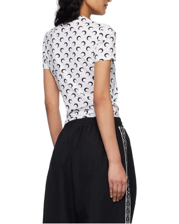 MARINE SERRE Crescent Print Crewneck T-shirt