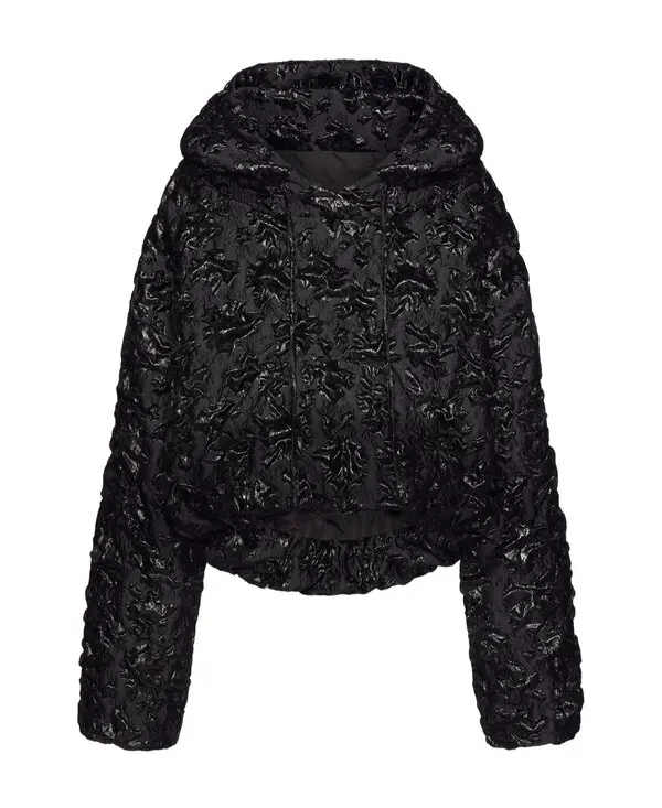 Valentino Garavani Floral Jacquard Hooded Jacket