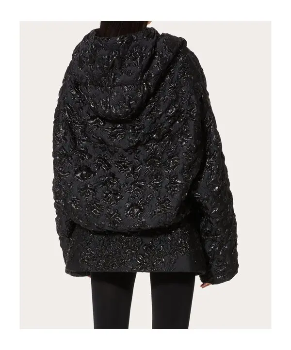Valentino Garavani Floral Jacquard Hooded Jacket