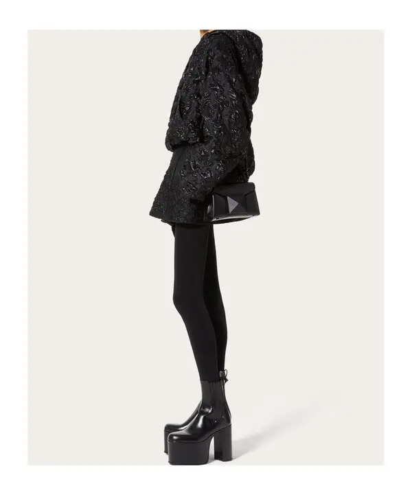 Valentino Garavani Floral Jacquard Hooded Jacket