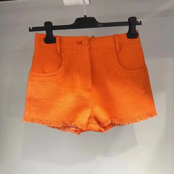 MSGM Tweed High-waisted Shorts