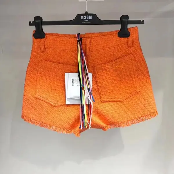 MSGM Tweed High-waisted Shorts