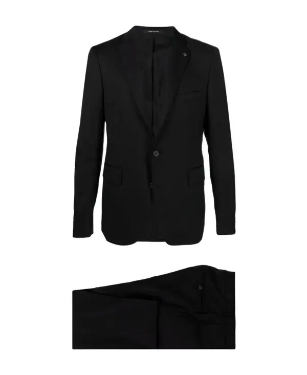 Tagliatore Long-sleeved Suit - Black