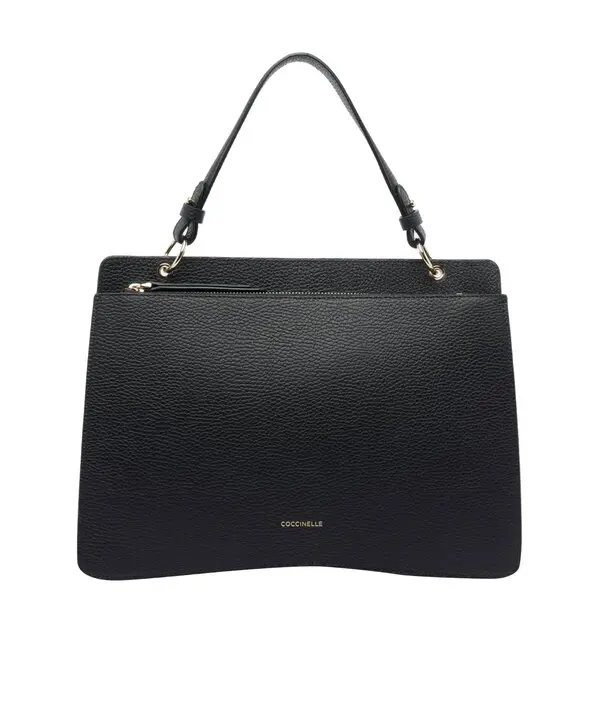 COCCINELLE C-me Logo Plaque Tote Bag - Black
