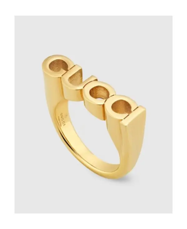 Gucci Logo Plaque Ring