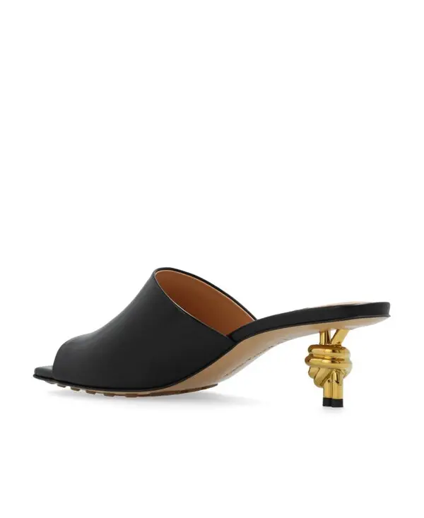 Bottega Veneta Open-toe Mules With Knot Detail - Black