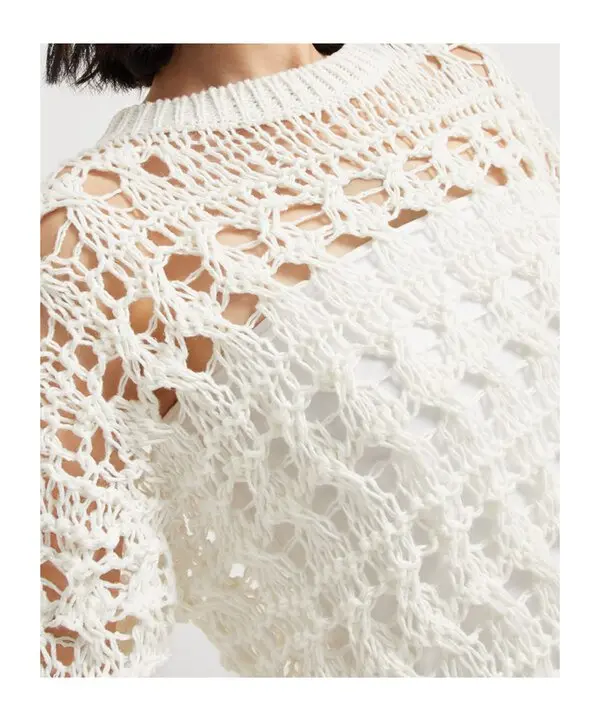 Brunello Cucinelli Textured Cropped Jumper