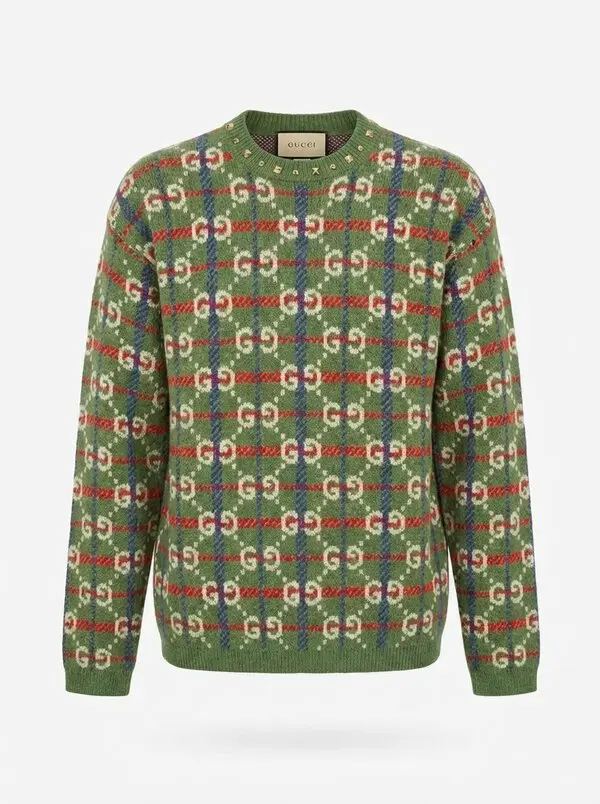 Gucci Monogrammed Crewneck Sweater - Green