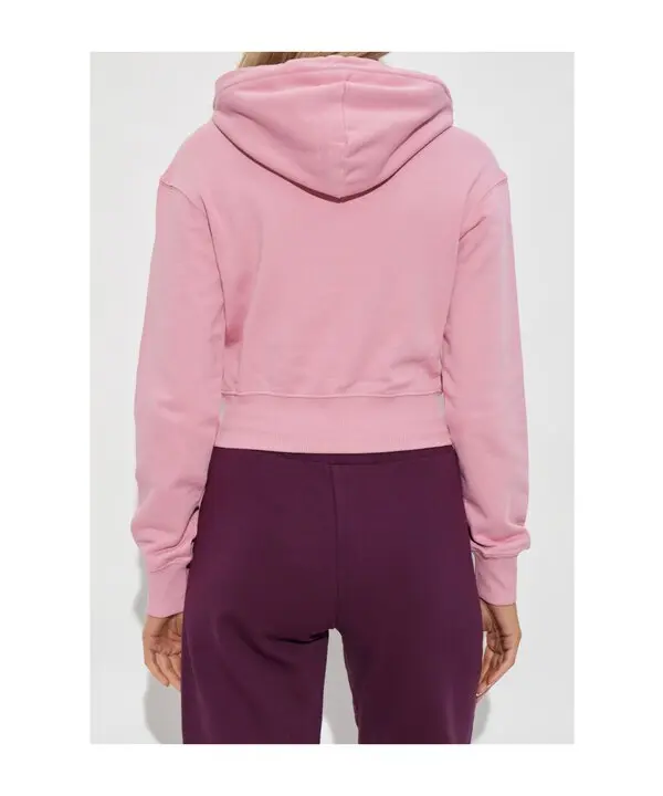 Versace Cropped Drawstring Hoodie