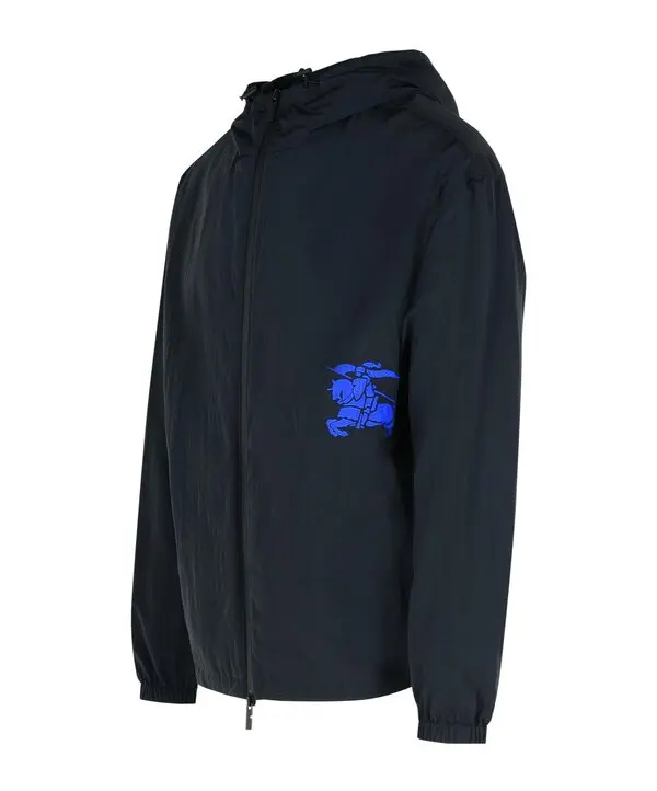 Burberry Logo Printed Zip-up Hoodie