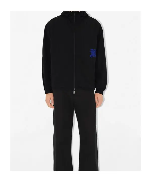 Burberry Logo Printed Zip-up Hoodie