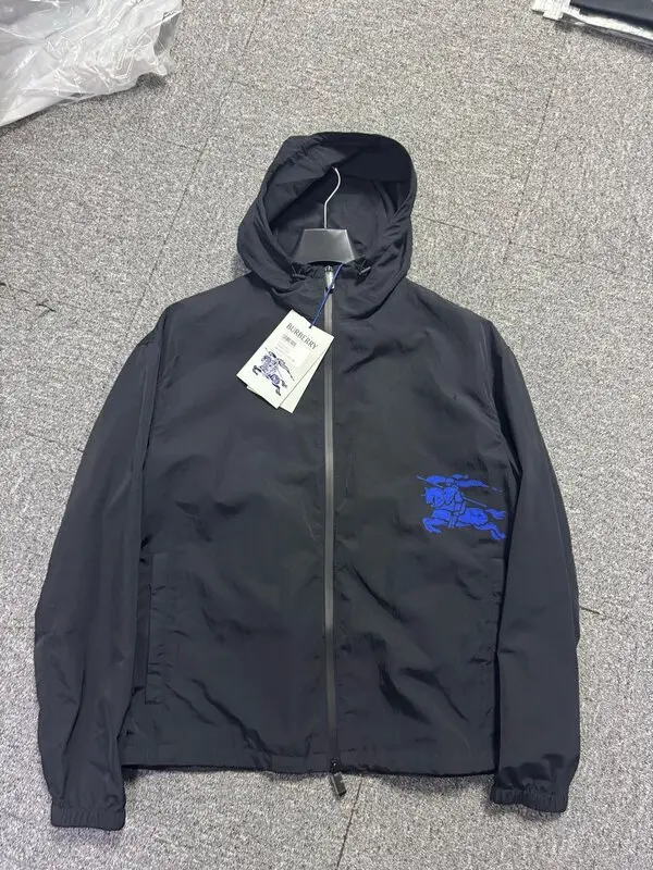 Burberry Logo Printed Zip-up Hoodie