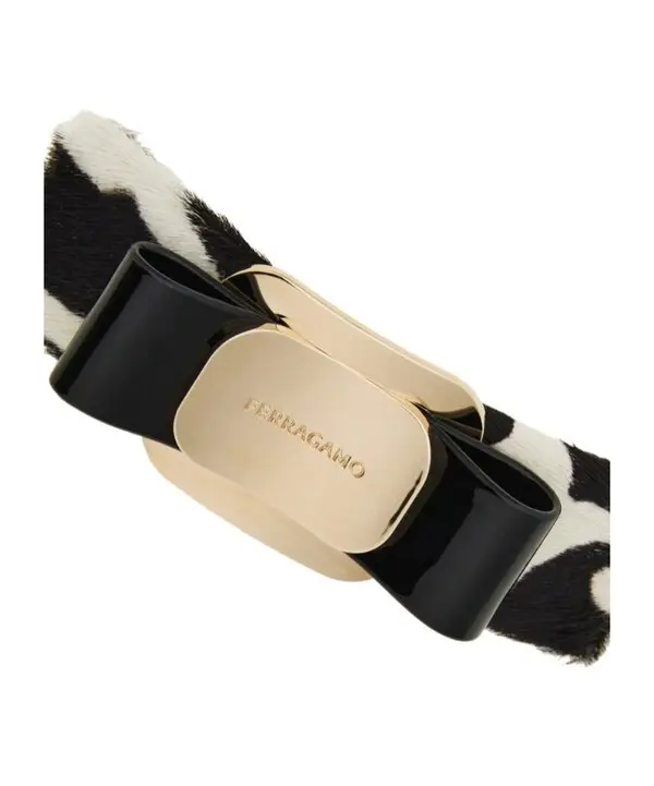 FERRAGAMO Vara Bow Hairclip - Black/ivory