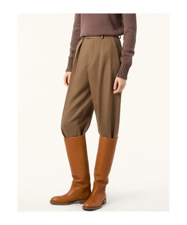 Loro Piana Rodger Pleated Wool Trousers