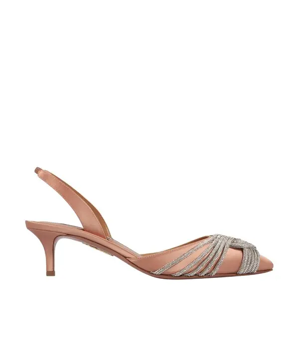 AQUAZZURA Gatsby Slingback Pumps - Nude