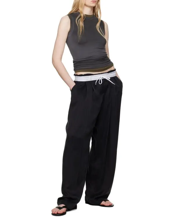 Alexander Wang Wide Leg Pleated Trousers
