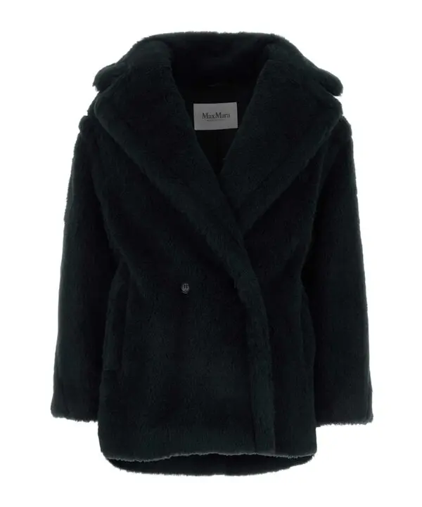 Max Mara Olga Double-breasted Teddy Coat - Black
