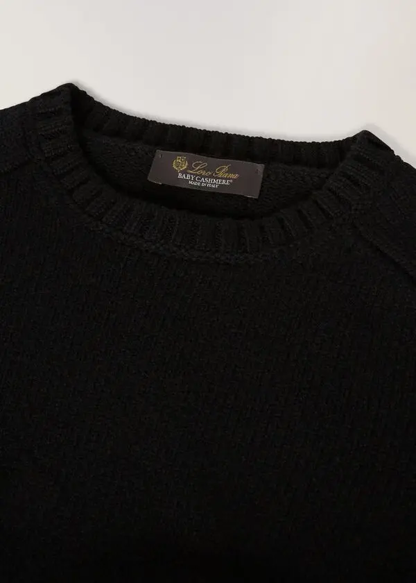 Loro Piana Crewneck Jumper With Rib Knitting