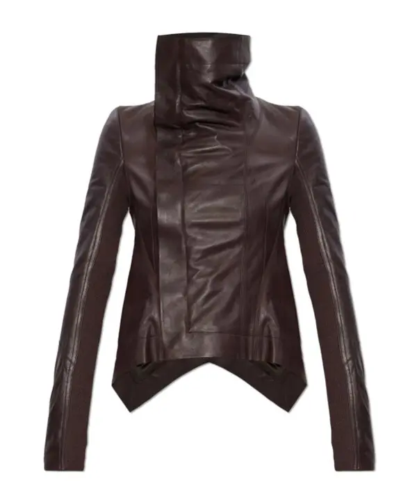 Rick Owens Naska Leather Biker Jacket - Black