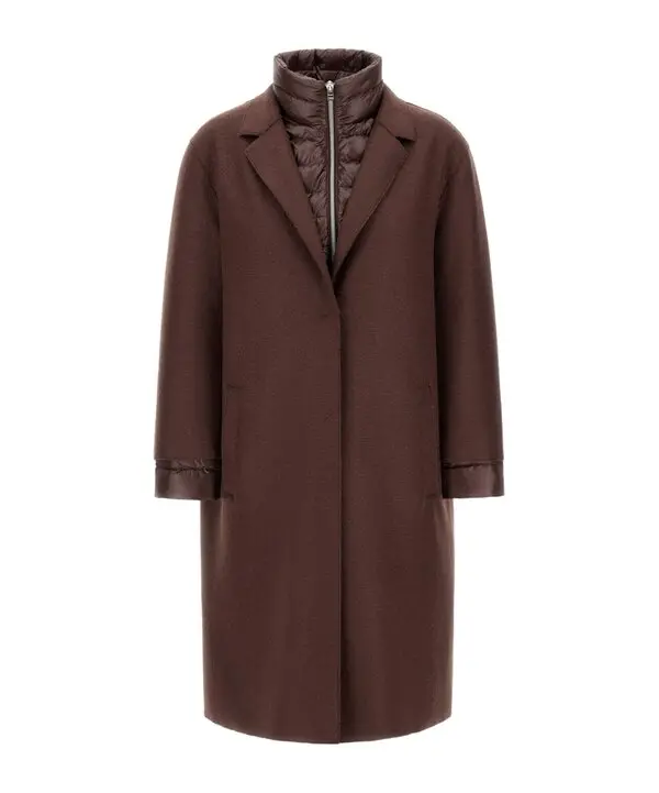 Herno Double Layered Coat - Red