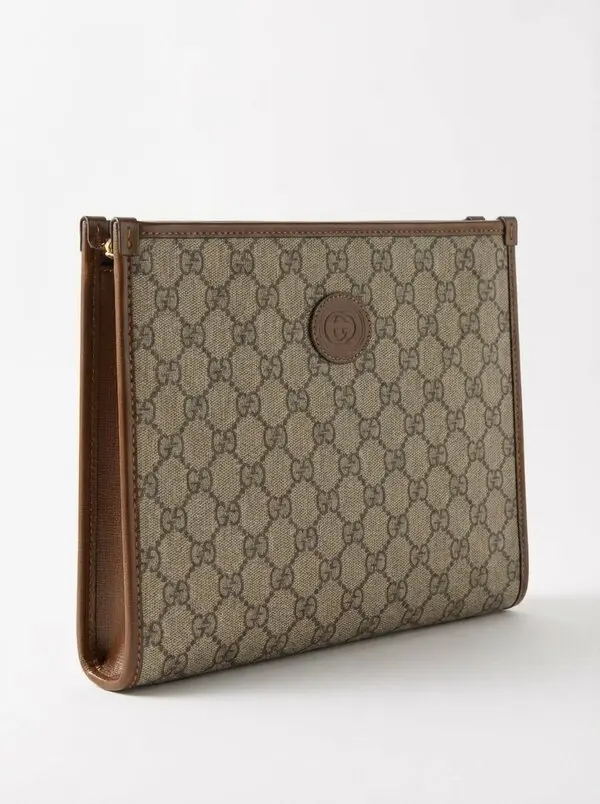 Gucci Jacquard G Monogram Zipped Travel Bag - Nude
