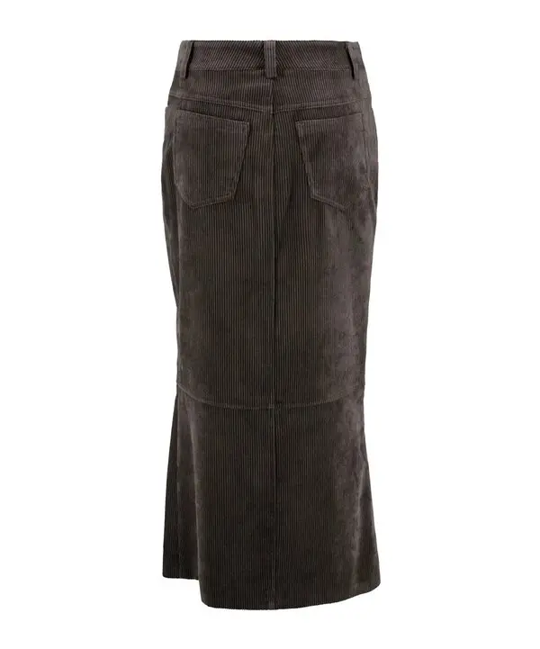 D.exterior Midi Skirt With Rear Vent