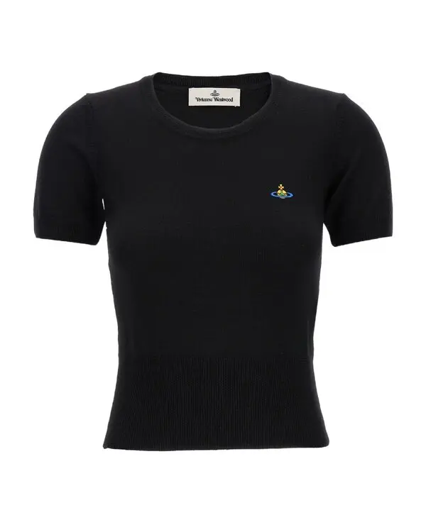 VIVIENNE WESTWOOD Embroidered Orb Logo Sweater - Black