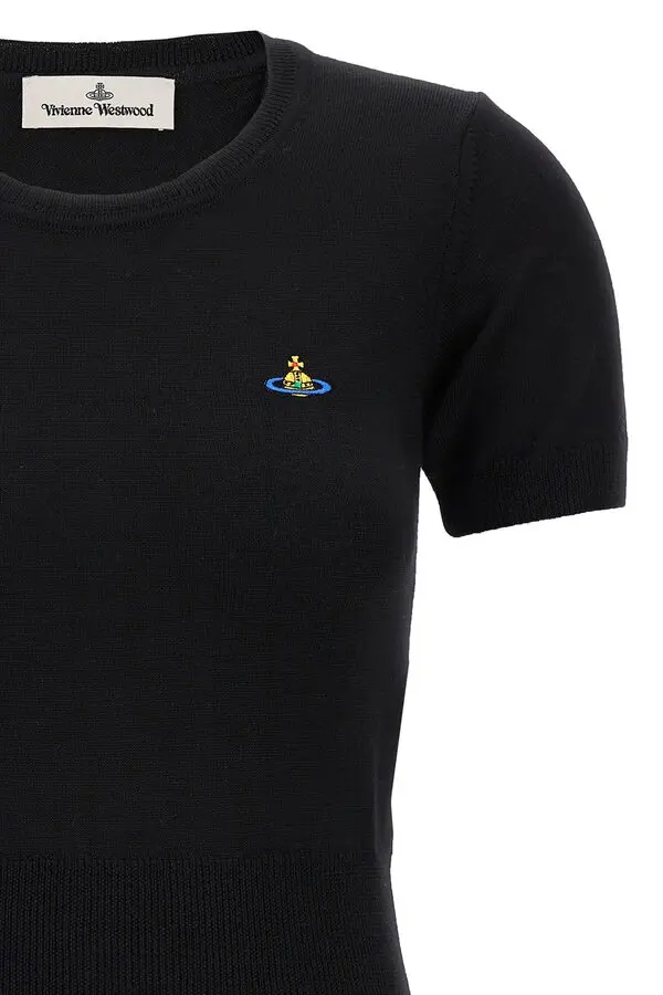 VIVIENNE WESTWOOD Embroidered Orb Logo Sweater - Black