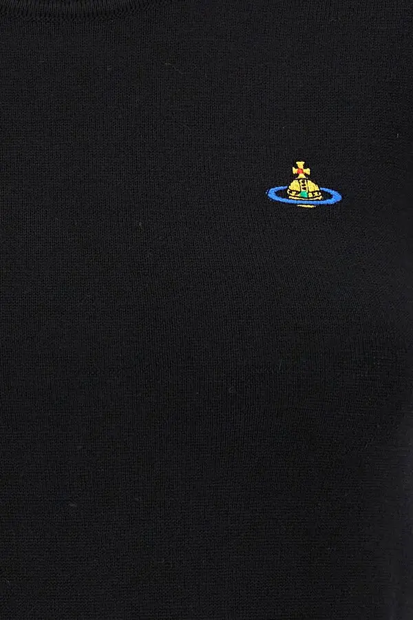 VIVIENNE WESTWOOD Embroidered Orb Logo Sweater - Black