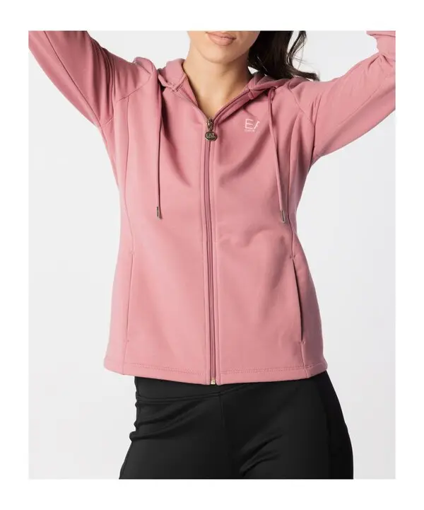 EA7 Logo Hooded Casual Jacket