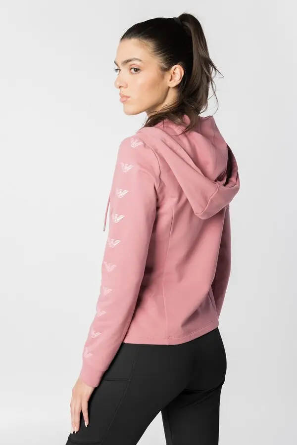 EA7 Logo Hooded Casual Jacket