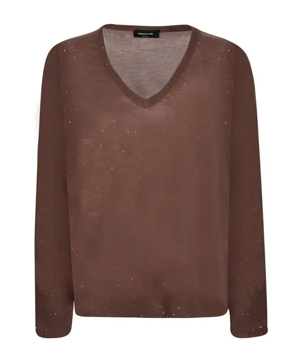 Fabiana Filippi Sequin Embellished V-neck Jumper