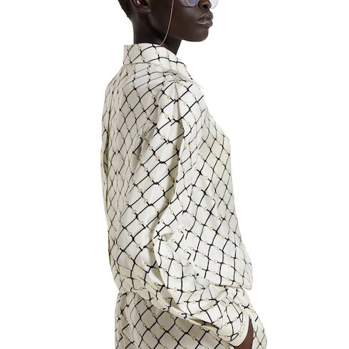 Gucci Printed Silk Twill Shirt
