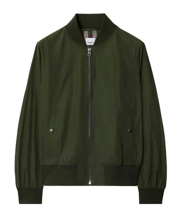 Burberry Zip-up Bomber Jacket - Black
