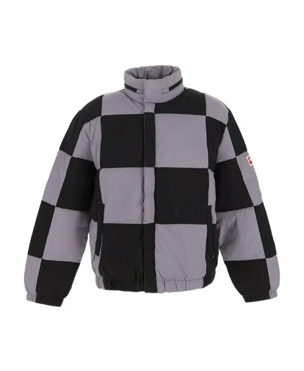 Kenzo Checked Boxy Padded Coat