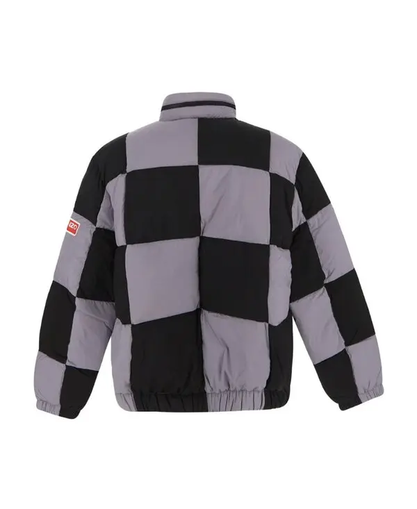 Kenzo Checked Boxy Padded Coat