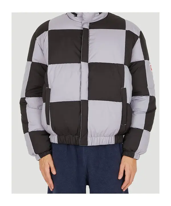 Kenzo Checked Boxy Padded Coat