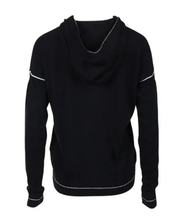 Max Mara Hooded Zip-up Cardigan With Contrast Piping