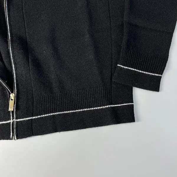 Max Mara Hooded Zip-up Cardigan With Contrast Piping
