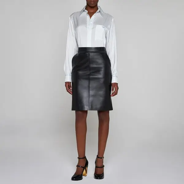 Fendi Striped Silk Shirt With Embroidered Logo