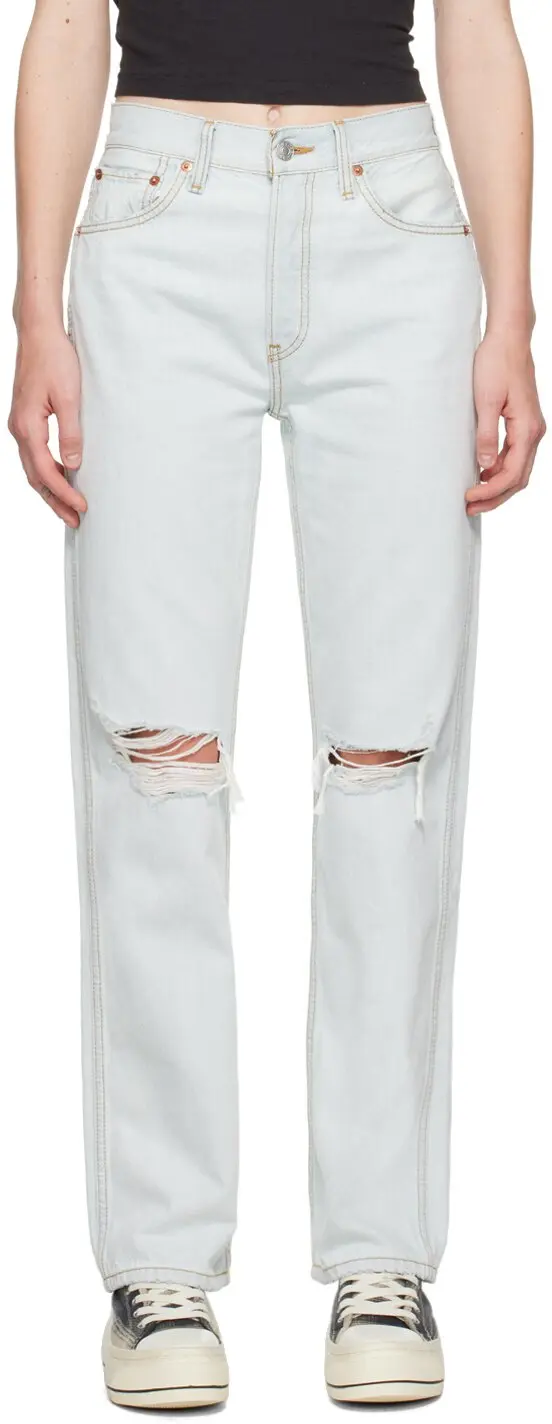 RE/DONE 90s Bleached High-rise Jeans